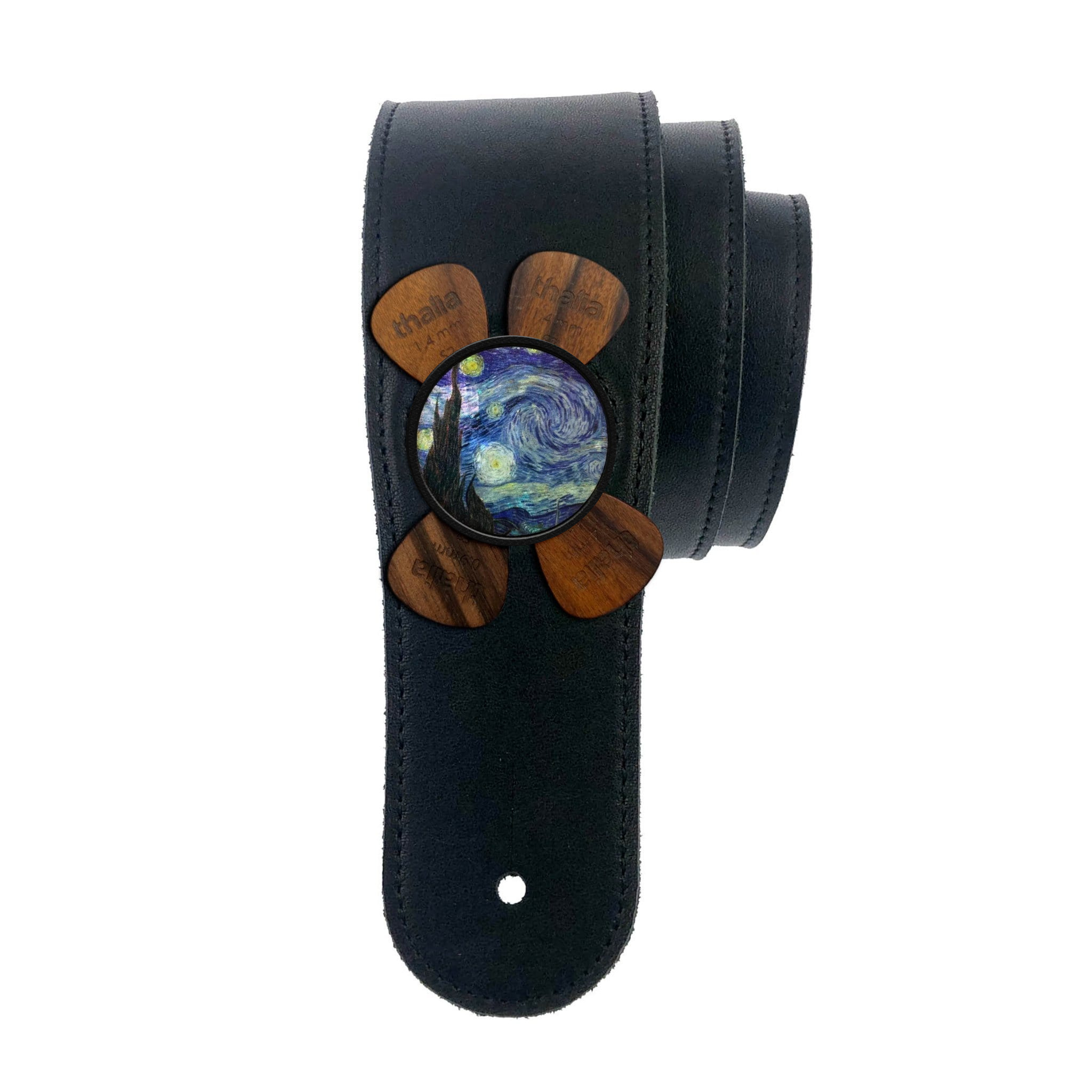 Starry Night | Pick Puck Integrated Leather Strap – ThaliaCapos.com