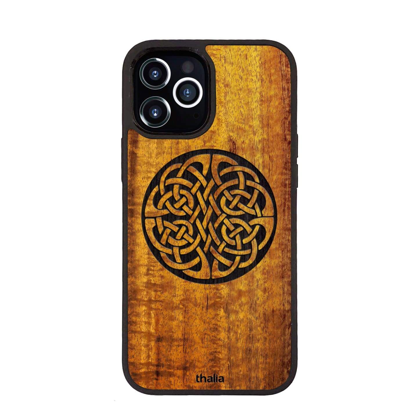Hawaiian Koa Celtic Knot Engraved Phone Case | Thalia Exotic Wood Cases ...